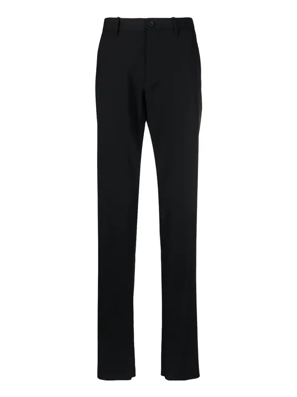 Incotex Stretch-design Straight-leg Trousers - Black