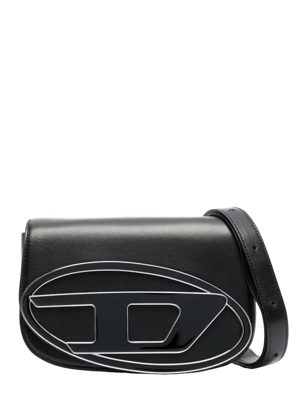 DIESEL 1dr Leather Shoulder Bag - Black
