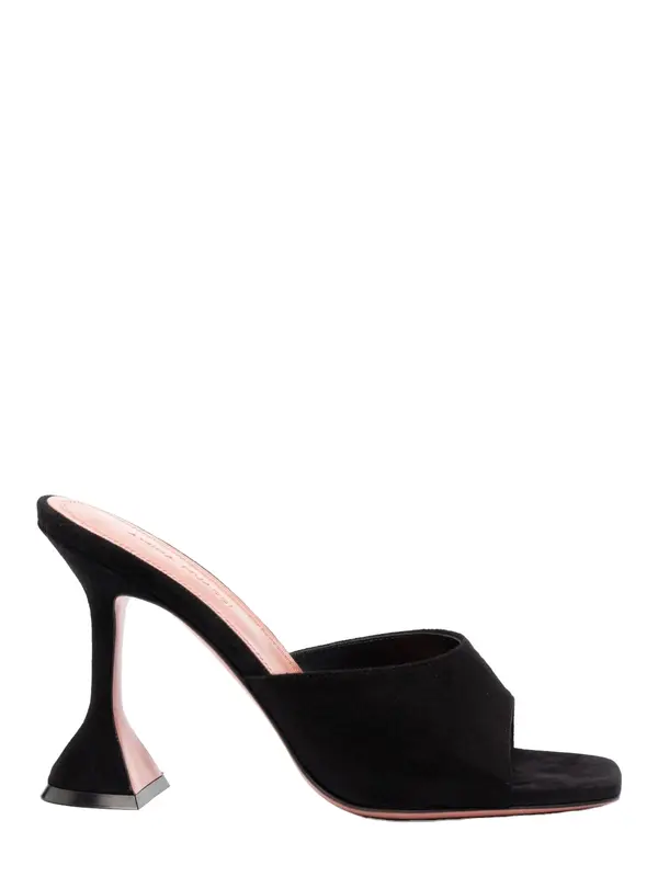 Amina Muaddi 100mm Lupita Sandals - Black