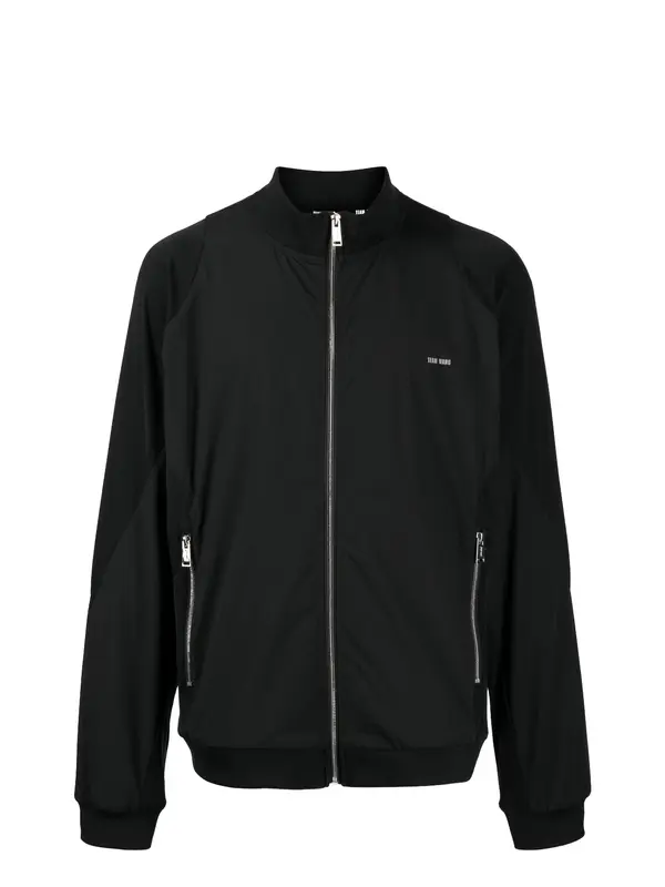 TEAM WANG DESIGN Logo-embroidered Track Jacket - Black