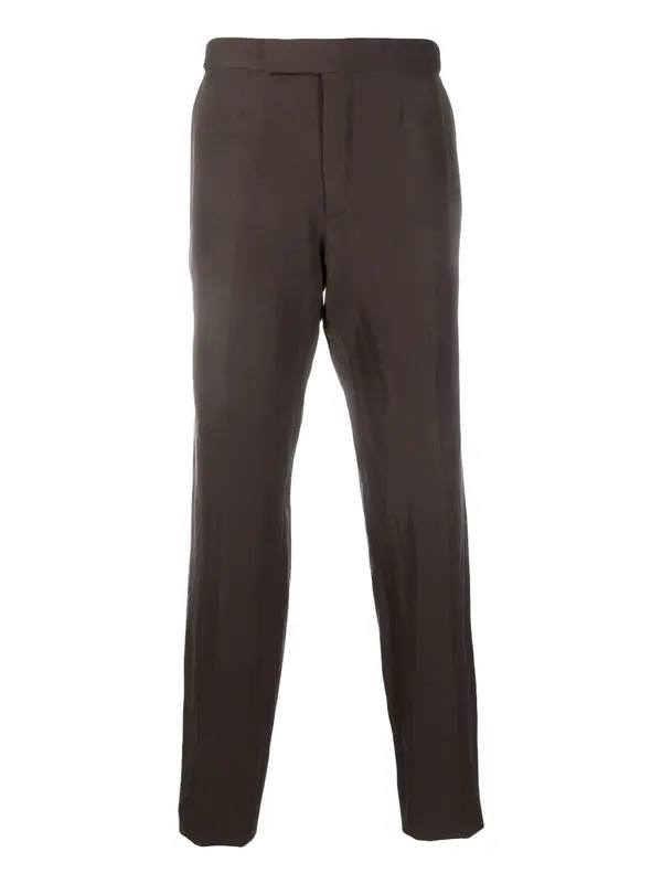 Zegna Mid-rise Tapered Trousers - Brown
