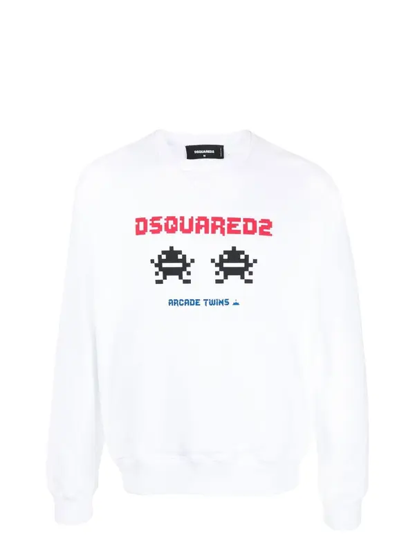 Dsquared2 Arcade Twins-print Sweatshirt - White