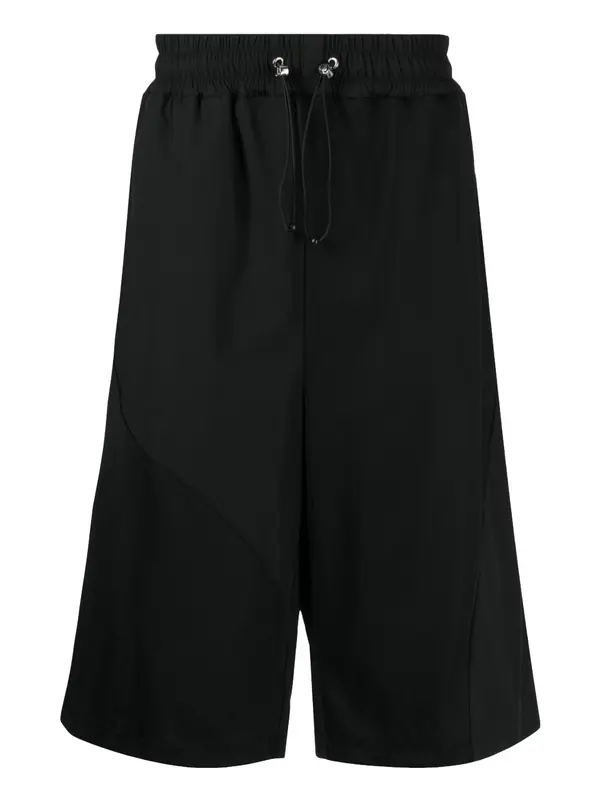 TEAM WANG DESIGN Elasticated Track Shorts - Black