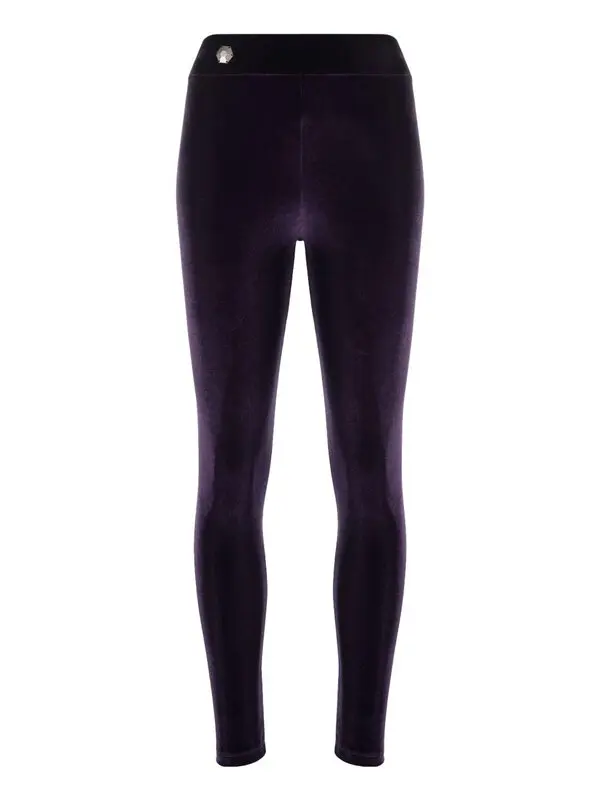 Philipp Plein Basic Velvet Leggings - Purple