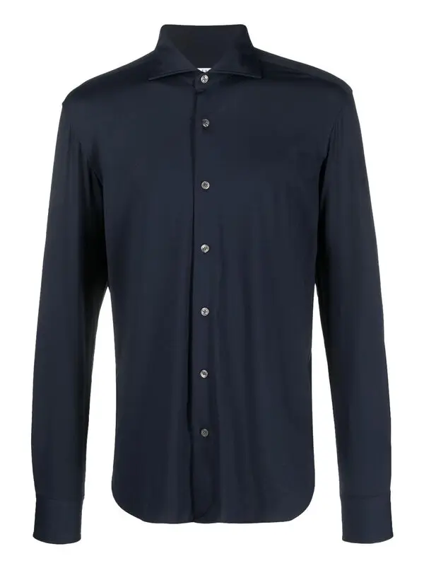 ORIAN Long-sleeve Spread-collar Shirt - Blue