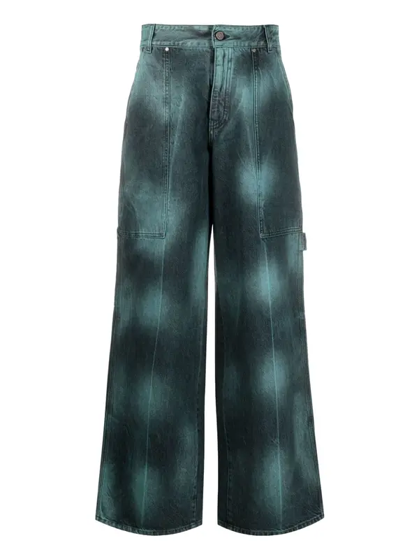 Stella McCartney Tie-dye Wide-leg Jeans - Blue