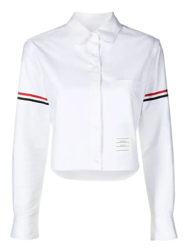 Thom Browne Cropped Cotton Shirt - White