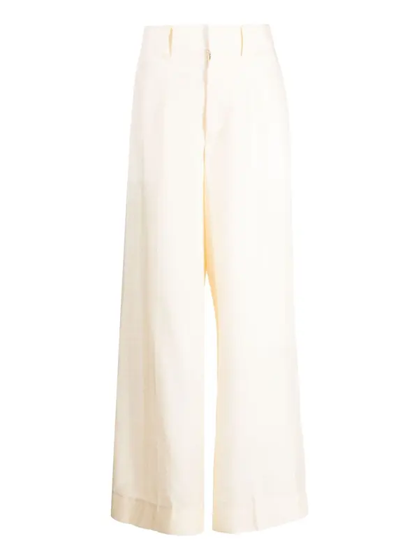 Toga Flared Rayon Trousers - White