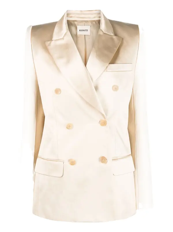 Khaite Nathan Double-breasted Blazer - Neutrals