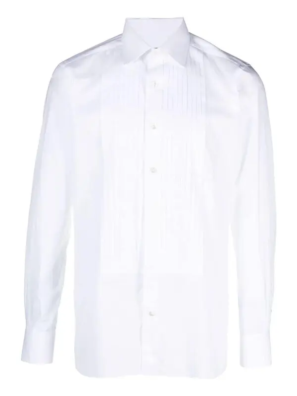 TOM FORD Pintuck Cotton Shirt - White