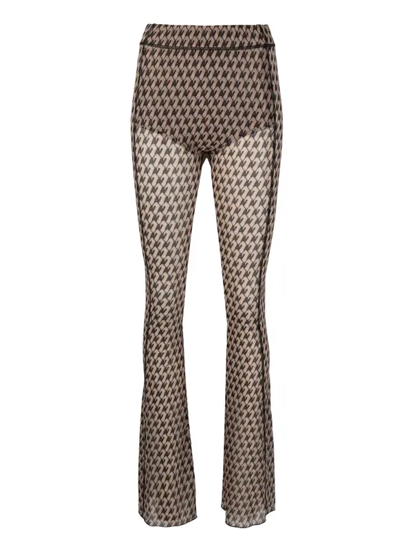 AVAVAV Monogram-print Trousers - Brown