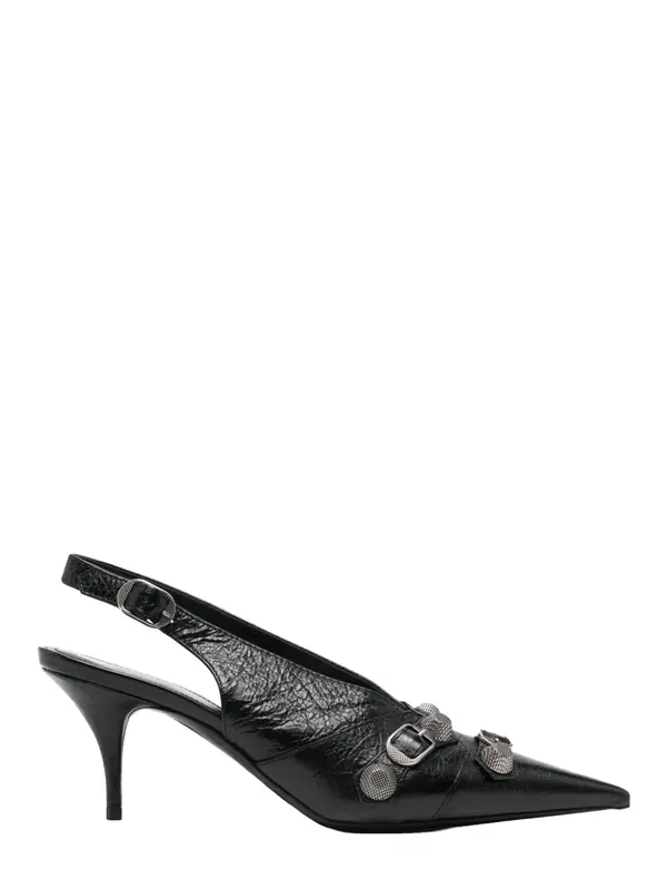 Balenciaga Cagole 70mm Slingback Pumps - Black