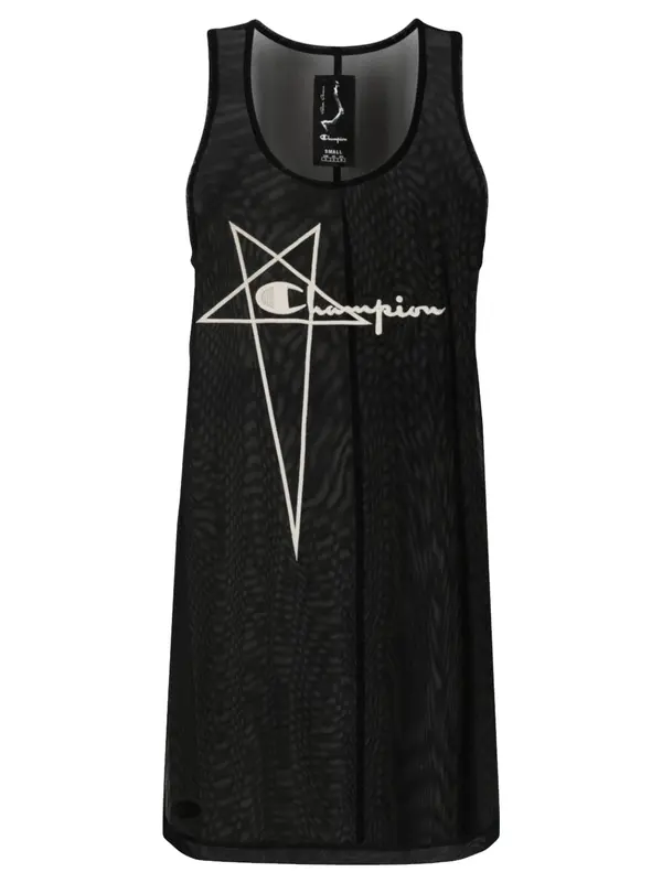 Rick Owens Logo-embroidered Dress - Black