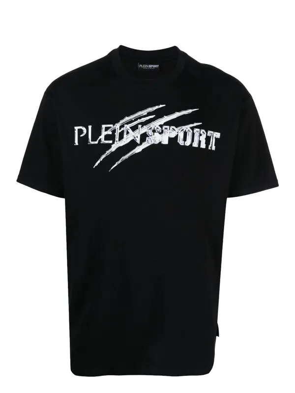 PLEIN SPORT Graphic-print Cotton T-shirt - Black