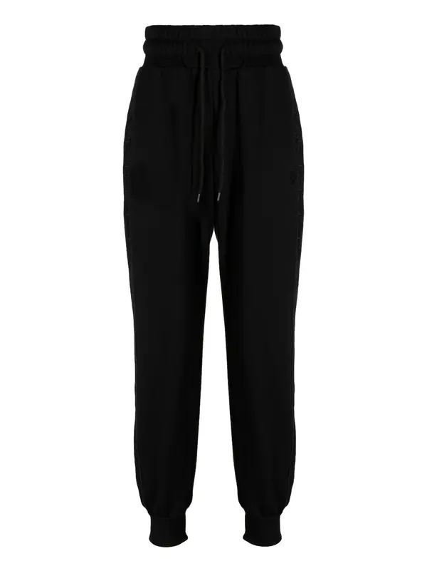 YOUTHS IN BALACLAVA Side-stripe Cotton Track Pants - Black