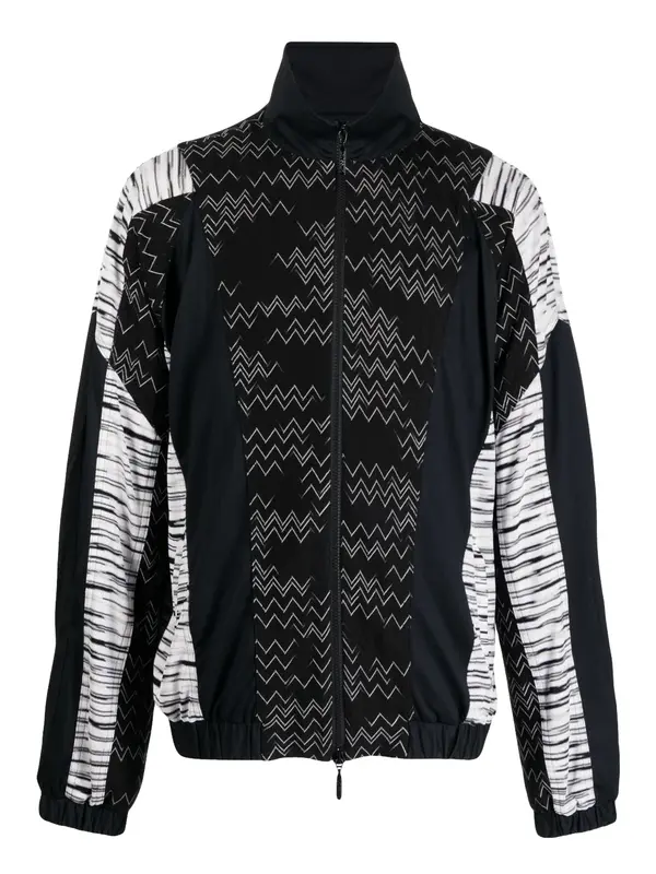 Missoni Zig Zag Zip-up Jacket - Black