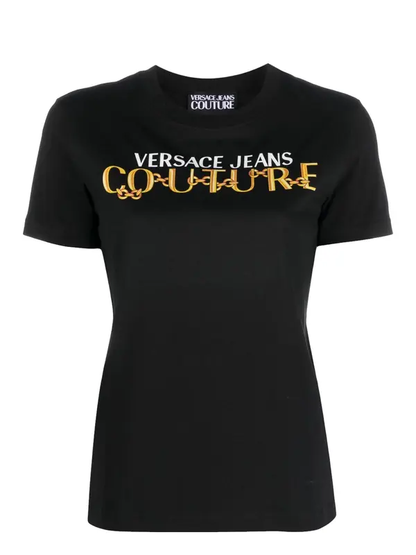 Versace Logo Print T-shirt - Black