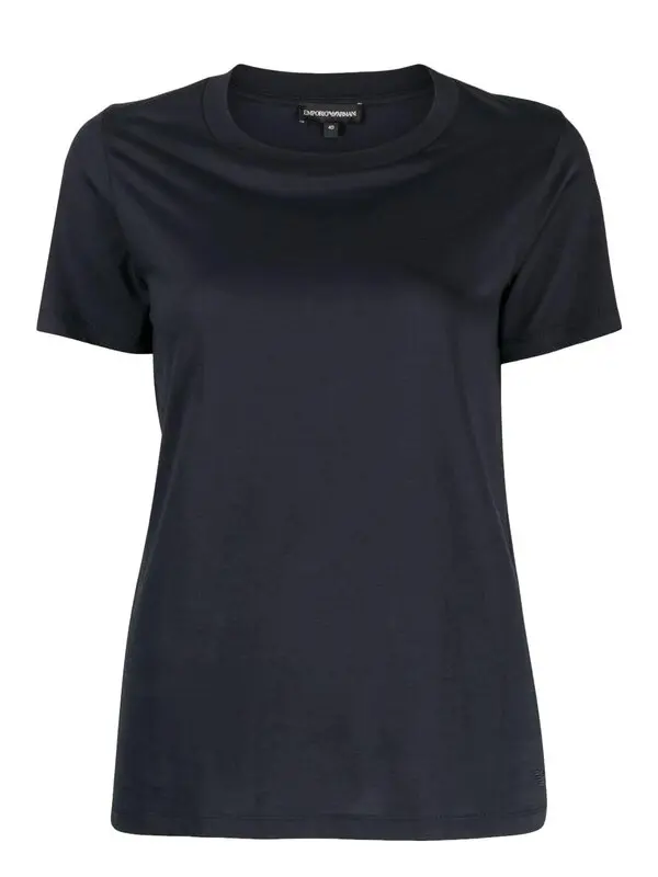 Emporio Armani Round-neck Cotton T-shirt - Blue