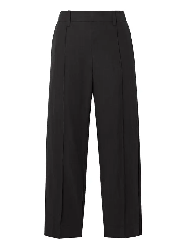 Vince Cropped Tencel Lyocell-blend Straight-leg Pants - Black