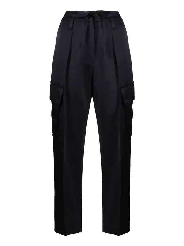 Brunello Cucinelli Cropped Tailored Cargo Trousers - Blue
