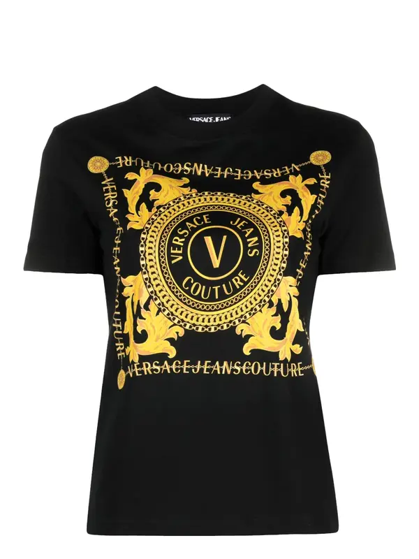 Versace Logo Print T-shirt - Black