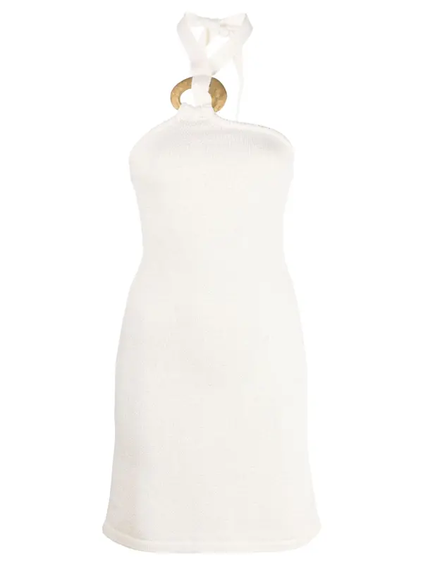 Cult Gaia Kendal Knitted Sleeveless Minidress - White