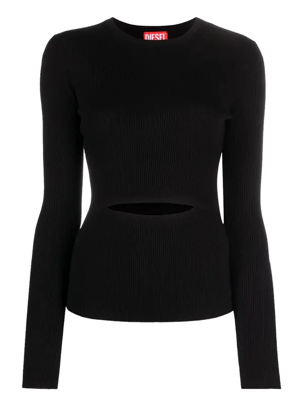 DIESEL® M-peris Cut-out Knitted Top - Black