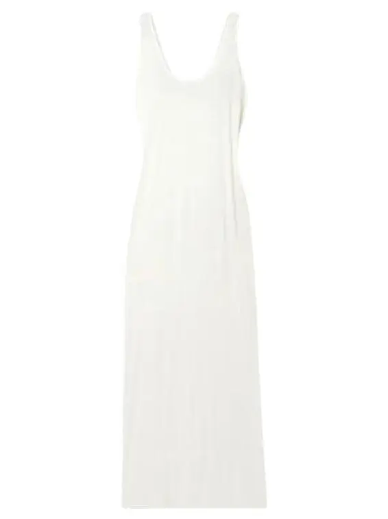 THE ROW Toman Jersey Midi Dress - White