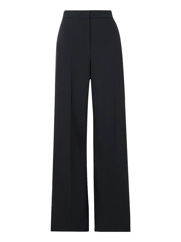 THE ROW Delton Pleated Wool Pants - Blue