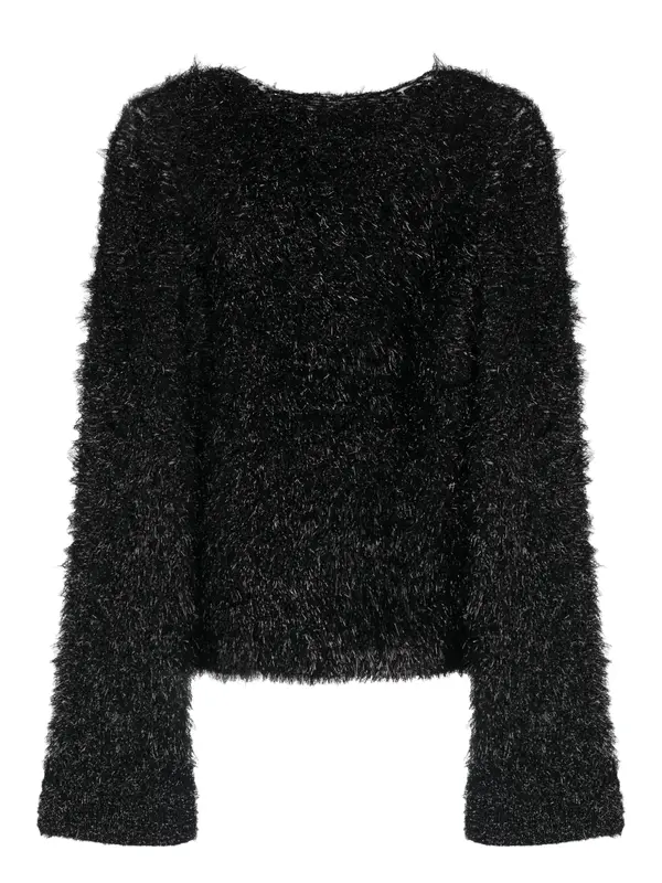 Victoria Beckham Faux-fur Jumper - Black