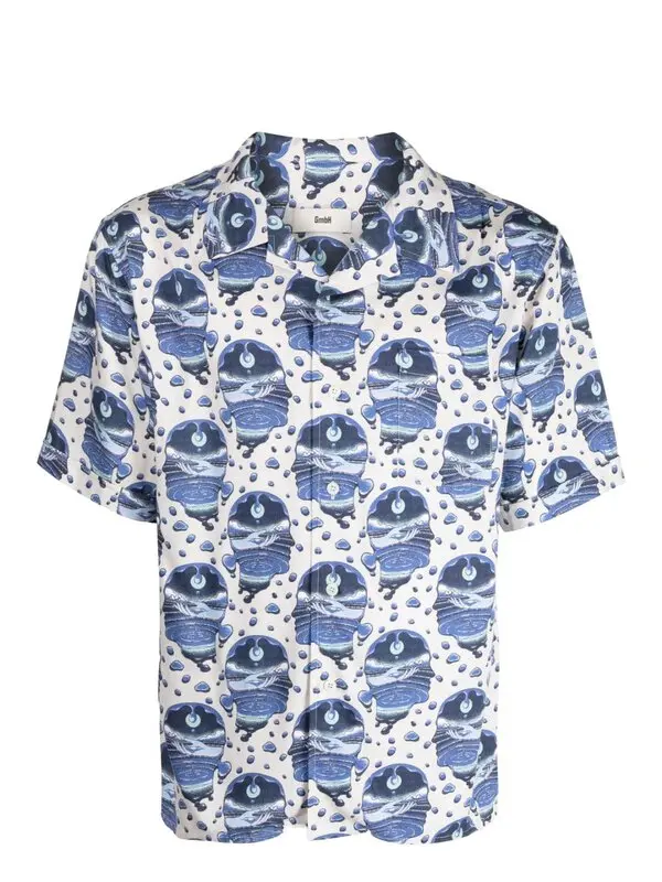 GMBH Graphic-print Short-sleeve Shirt - Blue