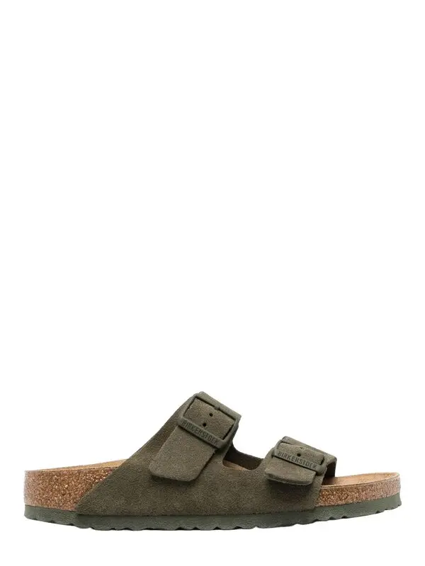 BIRKENSTOCK Arizona Logo-engraved Suede Sandals - Green