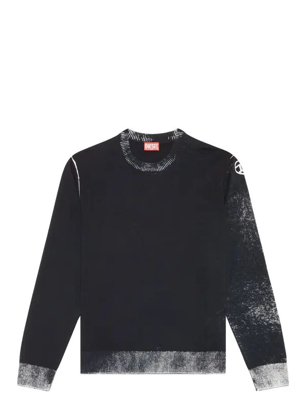 Diesel K-larence-b Reverse-print Jumper - Black