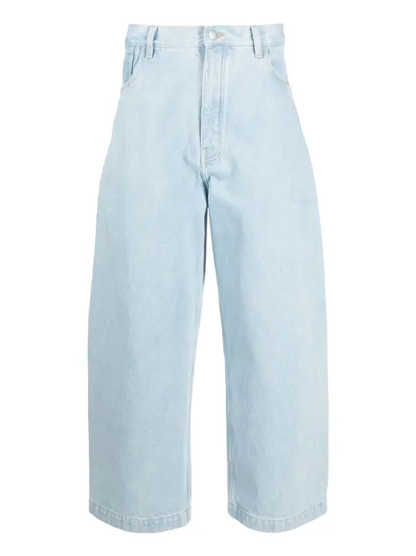 Studio Nicholson Cropped Wide-leg Jeans - Blue
