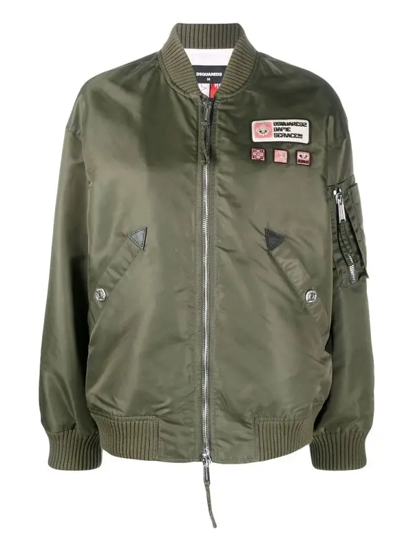 Dsquared2 Patch-detail Bomber Jacket - Green