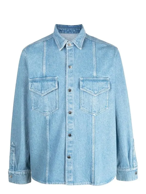Nanushka Button-up Denim Shirt - Blue