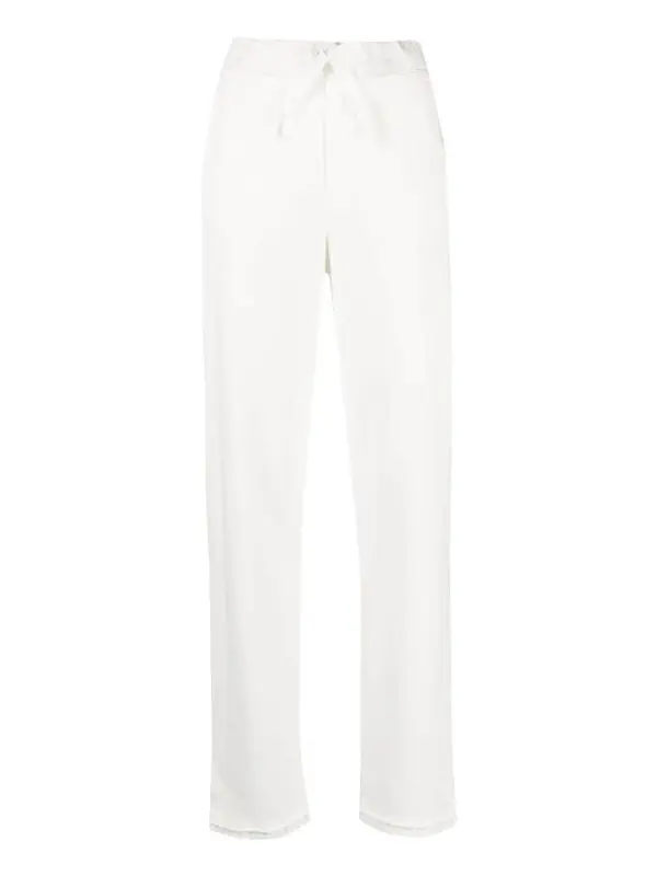 Kristensen Du Nord High-waisted Tie-fastening Trousers - White