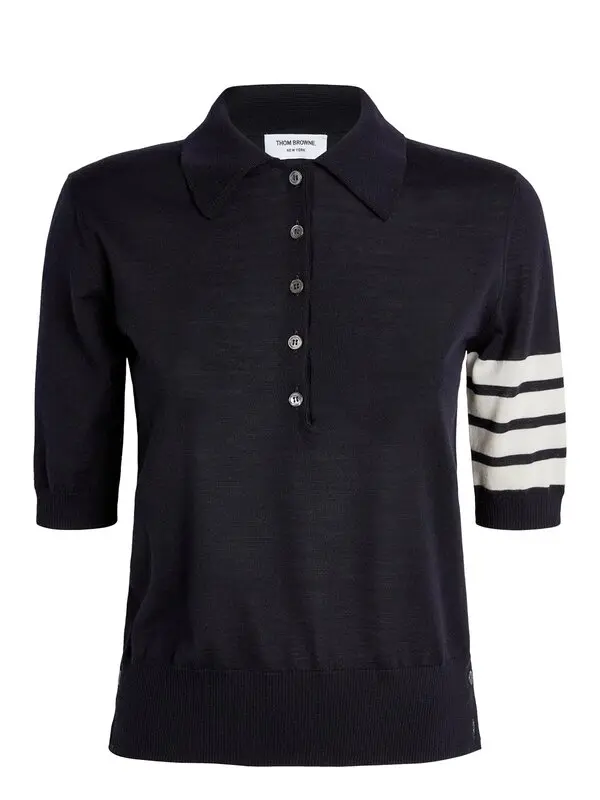 Thom Browne 4-bar Polo Shirt - Navy