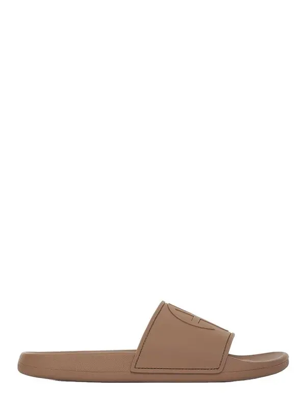 ANINE BING Isla Slides - Camel Monogram