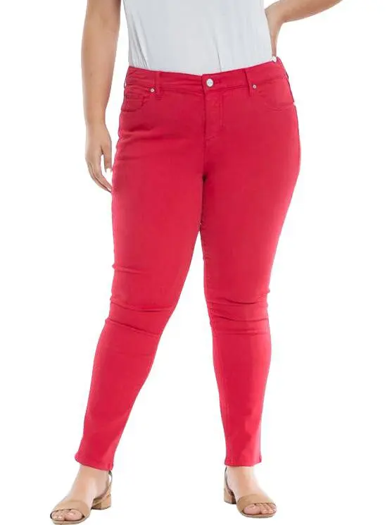 SLINK JEANS Slim Fit Mid-rise Jeans - Rose Red