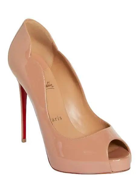 CHRISTIAN LOUBOUTIN Hot Chick Alta Slingback Pumps - Beige