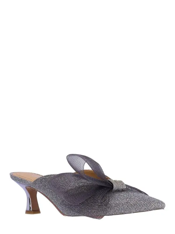 J. Reneé Marteena Kitten Heel Mule - Pewter