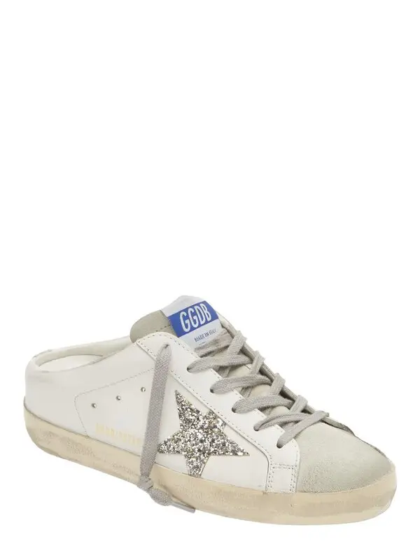 GOLDEN GOOSE Super-star Sabot Mule Sneakers - White/platinum
