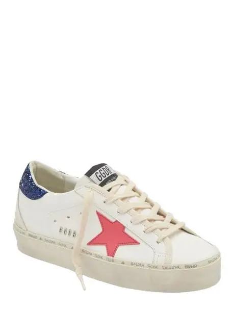 GOLDEN GOOSE Hi Star Platform Sneakers - White/pink