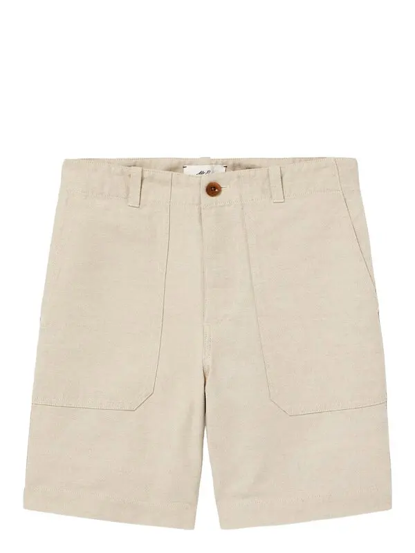 Mr P. Straight-leg Cotton-twill Cargo Shorts - Neutrals