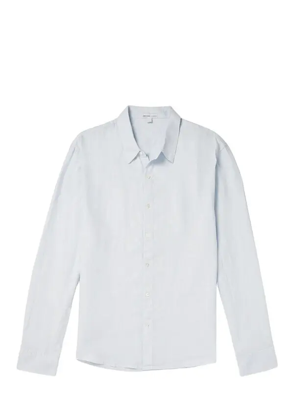 JAMES PERSE Garment-dyed Linen Shirt - Blue