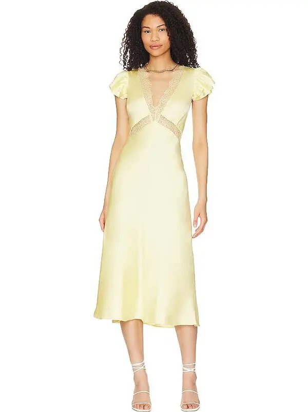Tularosa Kayla Midi Dress - Butter Yellow
