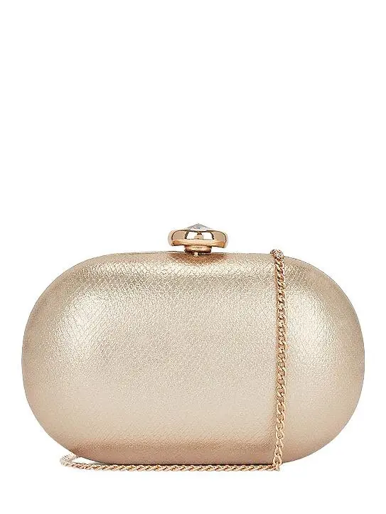 OLGA BERG Marta Metallic Clutch - Gold