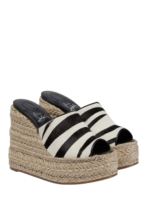 CHRISTIAN LOUBOUTIN Ariella Espadrille Wedges - Multicoloured