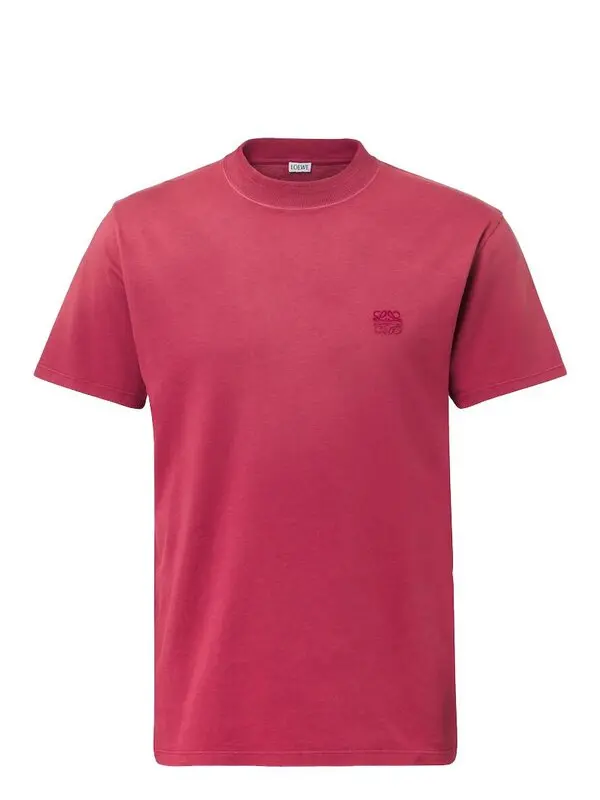 Loewe Anagram Cotton Jersey T-shirt - Red